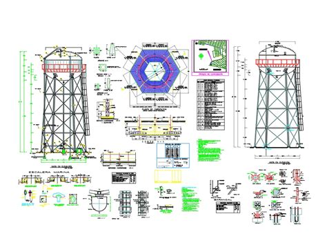 Estanque De Agua Metálico En Autocad Cad 63934 Kb Bibliocad