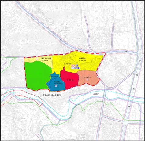 花溪公园旁有地块规划调整，总用地1863公顷，配建24班小学建筑密度面积
