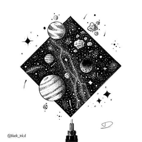 Black Ink D On Instagram Look At The Stars Instafineliner Art