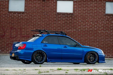 Subaru WRX STI GD Blob Eye Blue WedsSport SA 72R Wheel Front