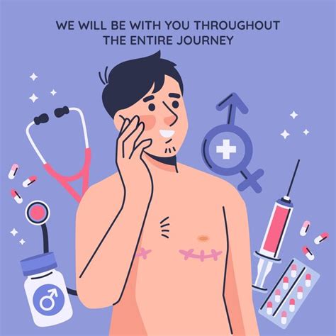 Free Vector Hand Drawn Gender Affirming Care Illustration