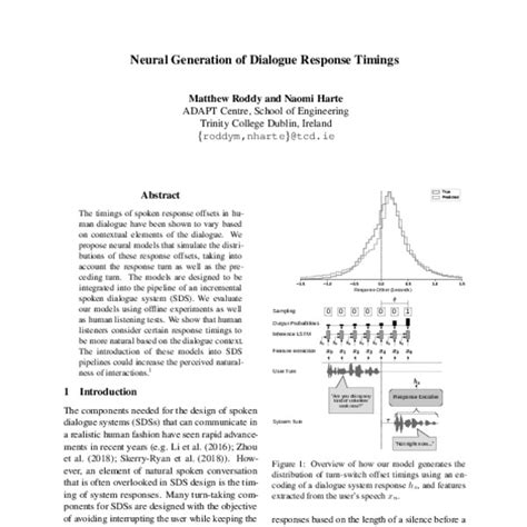 Neural Generation Of Dialogue Response Timings Acl Anthology