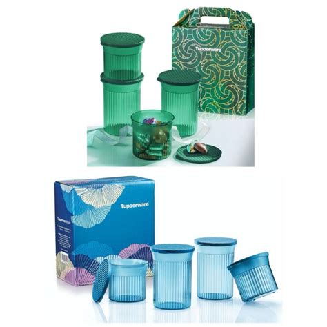 2010 Tupperware Elegant Round Set 410mlx2pcs630mlx2pcst Box 1pc