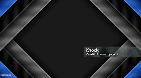 블랙 디자인에 추상적 인 파란색 빛 현대 럭셔리 미래 기술 배경 벡터 일러스트 콘트라스트 다크 그레이 기하학적 줄무늬 기술 배너 디자인 0명에 대한 스톡 벡터 아트 및 기타