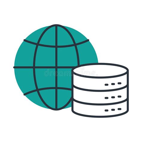 Global Database Cloud Network Storage Illustration Stock Vector