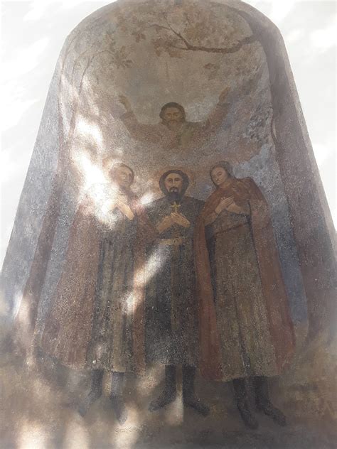 Фреска с изображением Виленских мучеников на Троицком храме Вильнюс