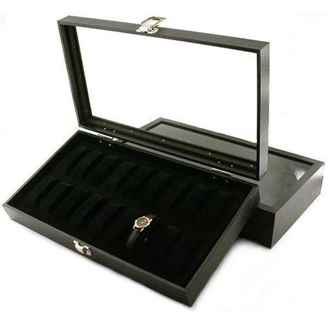 2pc 18 Watch Glass Top Display Cases Michaels