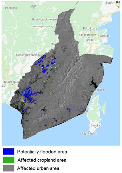 The Affected Cropland And Urban Areas Download Scientific Diagram