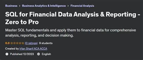 Sql For Financial Data Analysis And Reporting Zero To Pro Scriptmafiaorg Download Full
