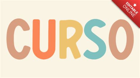 Curso Letra Retro Multicolor Generador De Efectos De Texto