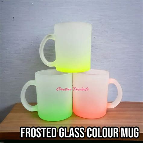 Sublimation Frosted Glass Colour Mug For Ting Sizedimension 11