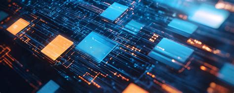 Futuristic Circuit Board Emitting A Soft Glow As Data Flows Through A