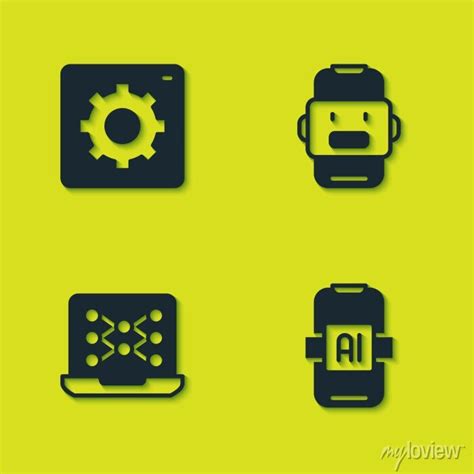 Set Computer Api Interface Artificial Intelligence Ai Neural Posters