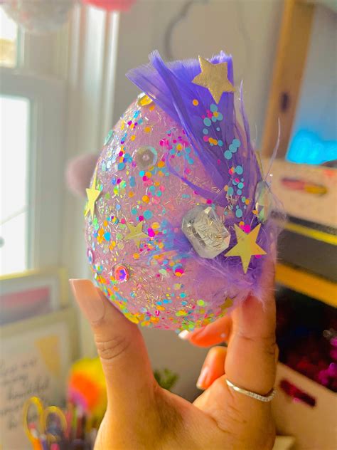 Giant Easter Egg Purple Opens Confetti Egg Easter Egg Easter Decor