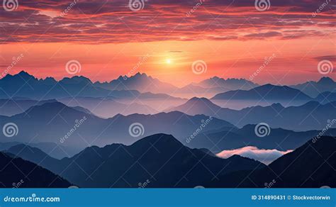 Horizon Dawn Sun Stock Illustration Illustration Of Casting 314890431