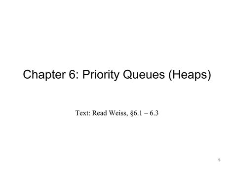 Chapter Heaps Priority Queues Ppt