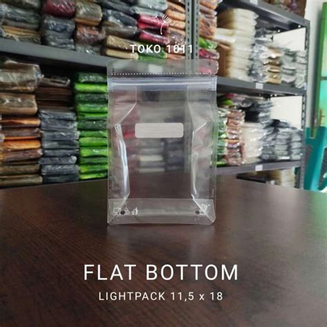 Jual Standing Pouch Flat Bottom Transparan 11 5X18 Cm Isi 50Pcs Di