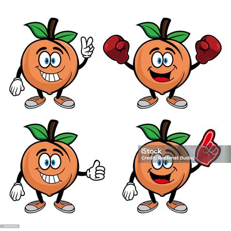 컬렉션 귀여운 웃는 복숭아 만화 캐릭터 세트입니다 흰색 배경에 고립된 벡터 그림 0명에 대한 스톡 벡터 아트 및 기타 이미지 0명 개체 그룹 건강한 생활방식 Istock