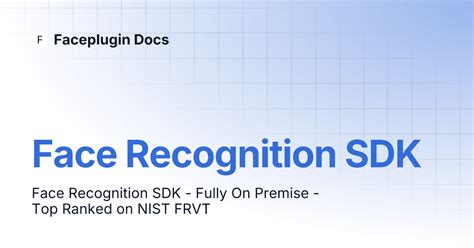 Face Recognition Sdk Faceplugin Docs