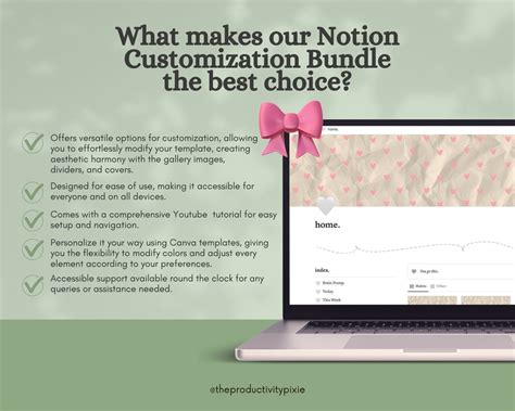 Notion Customization Cute Aesthetic Bundle That Girl Planner Pink Covers And Dividers