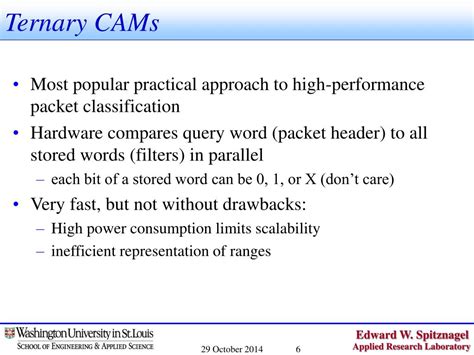 Ppt Packet Classification Using Extended Tcams Powerpoint Presentation Id5962179