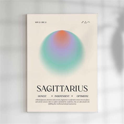 Sagittarius Wall Art Zodiac Poster Sagittarius T Star Etsy