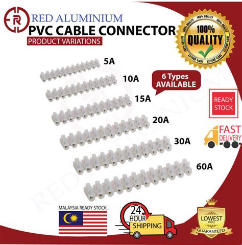 PVC Cable Connector Electrical Terminal Block Barrie Wire Connection Penyambung Wayar Elektrik