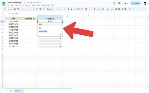 How To Add Categories In Google Sheets