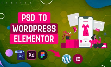 convert psd figma xd to wordpress website using elementor by