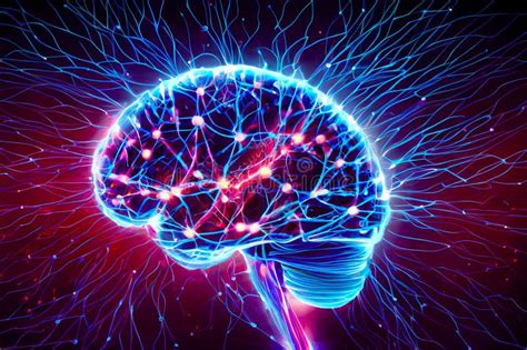 Ai Generated Digital Background Neural Networks Brains Stock