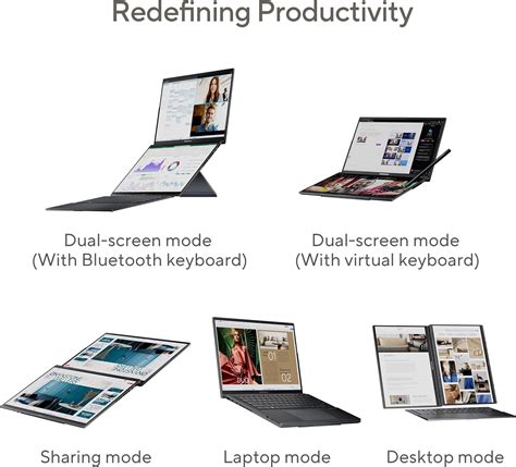 Asus Zenbook Duo Laptop Dual 14” Oled 3k 120hz Touch Display Intel