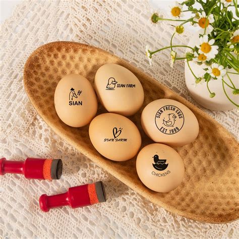 Egg Stamp From Sian Farm New Personalized Egg Seal Custom Fresh Egg Stamp Hen Egg Stamp Duck Egg
