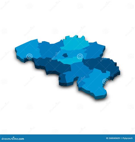 Belgium Political Map Of Administrative Divisions Stock Vector