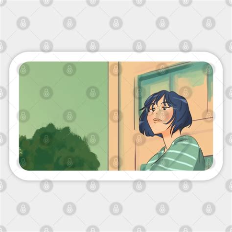 Blue Haired Anime Girl Anime Girl Sticker Teepublic