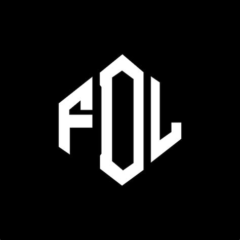 Diseño Del Logotipo De La Letra Fdl Con Forma De Polígono Fdl Poligono