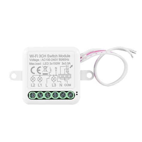 Módulo De Interruptor Wifi De 3 Canales Mini Módulo Inteligente Con
