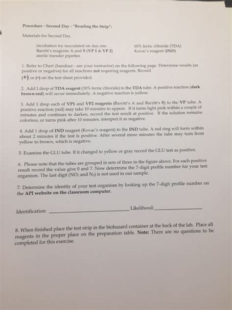 Exercise 8 Use Of The Api 20e System To Identify Gram