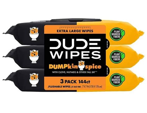 Fall Scented Flushable Wipes Dude Wipes Dumpkin Spice Flushable Wipes