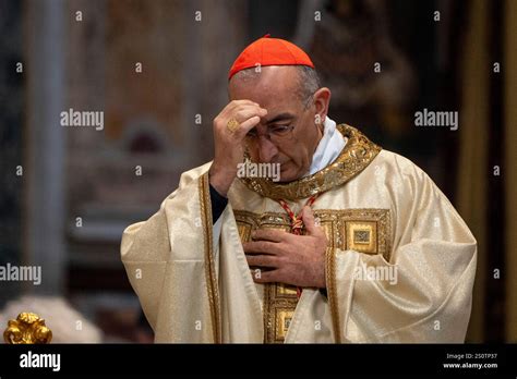 Cardinal Baldassare Reina Attends The Reading Of The Gospel During Holy
