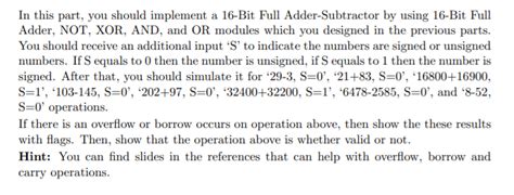 In This Part You Should Implement A Bit Full Chegg Com