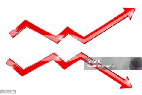 빨간색 화살표입니다 금융 그래픽 3차원 형태에 대한 스톡 벡터 아트 및 기타 이미지 3차원 형태 감소 그래프 Istock