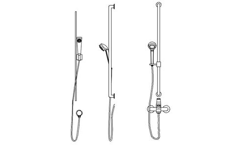 Shower Faucets Cad Block In Autocad Dwg File Cadbull