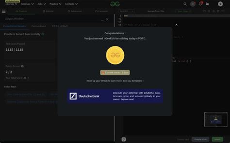Geeksforgeeks Potd Challenge By Deutsche Bank Geet Kaushik Posted On The Topic Linkedin