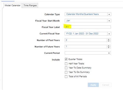 Fiscal Year Label In Model Calendar — Anaplan Community
