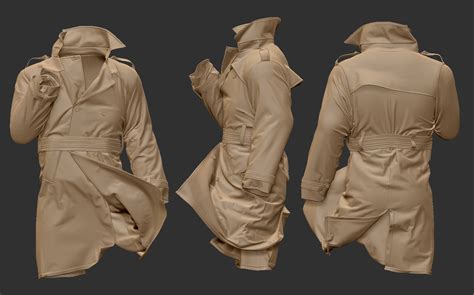 Marvelous Designer Create A 3d Trench Coat Behance