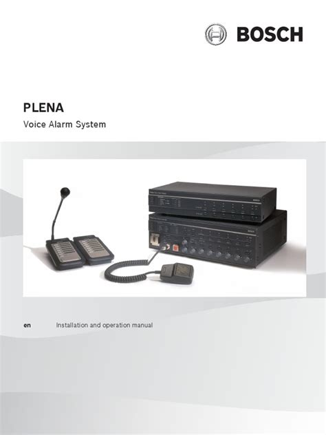 Plena Vas Operation Manual Enus 79855919243 Pdf Security Alarm