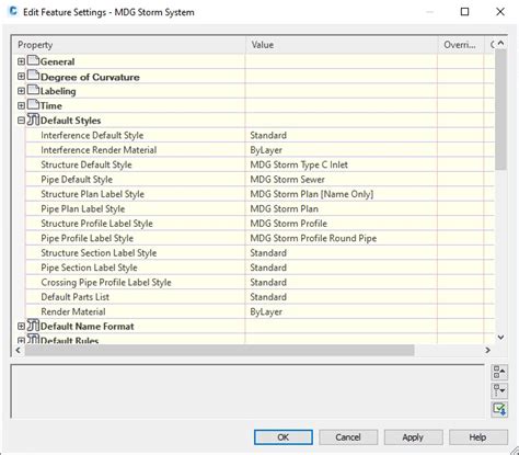 update pipe network default parts list via vlisp autodesk community