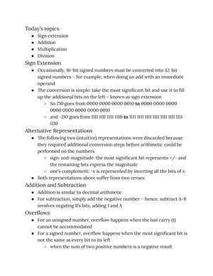 CS ECE 3810 Lecture Notes Class 7 Todays Topic More Examples MARS