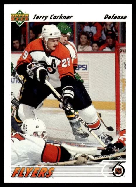 1991 92 Upper Deck 204 Terry Carkner Philadelphia Flyers Eur 1 93 Picclick Fr