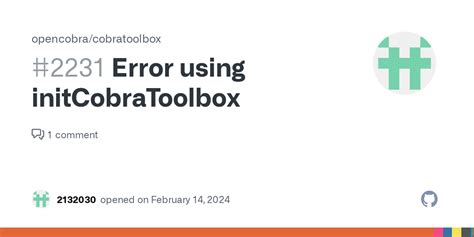 Error Using Initcobratoolbox Issue Opencobra Cobratoolbox